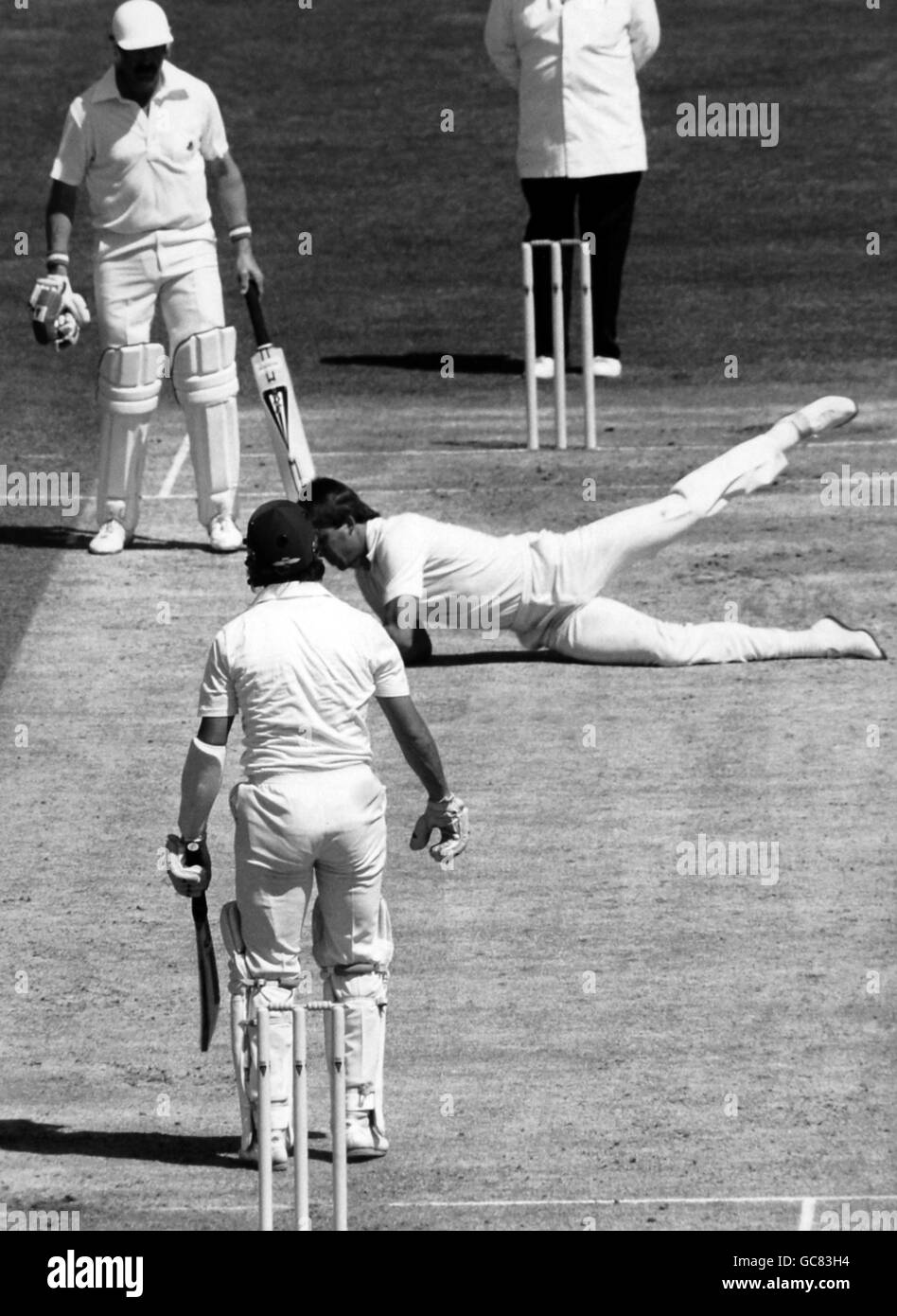 Nottinghamshire opener Tim Robinson opener Tim Robinson and caught by ...