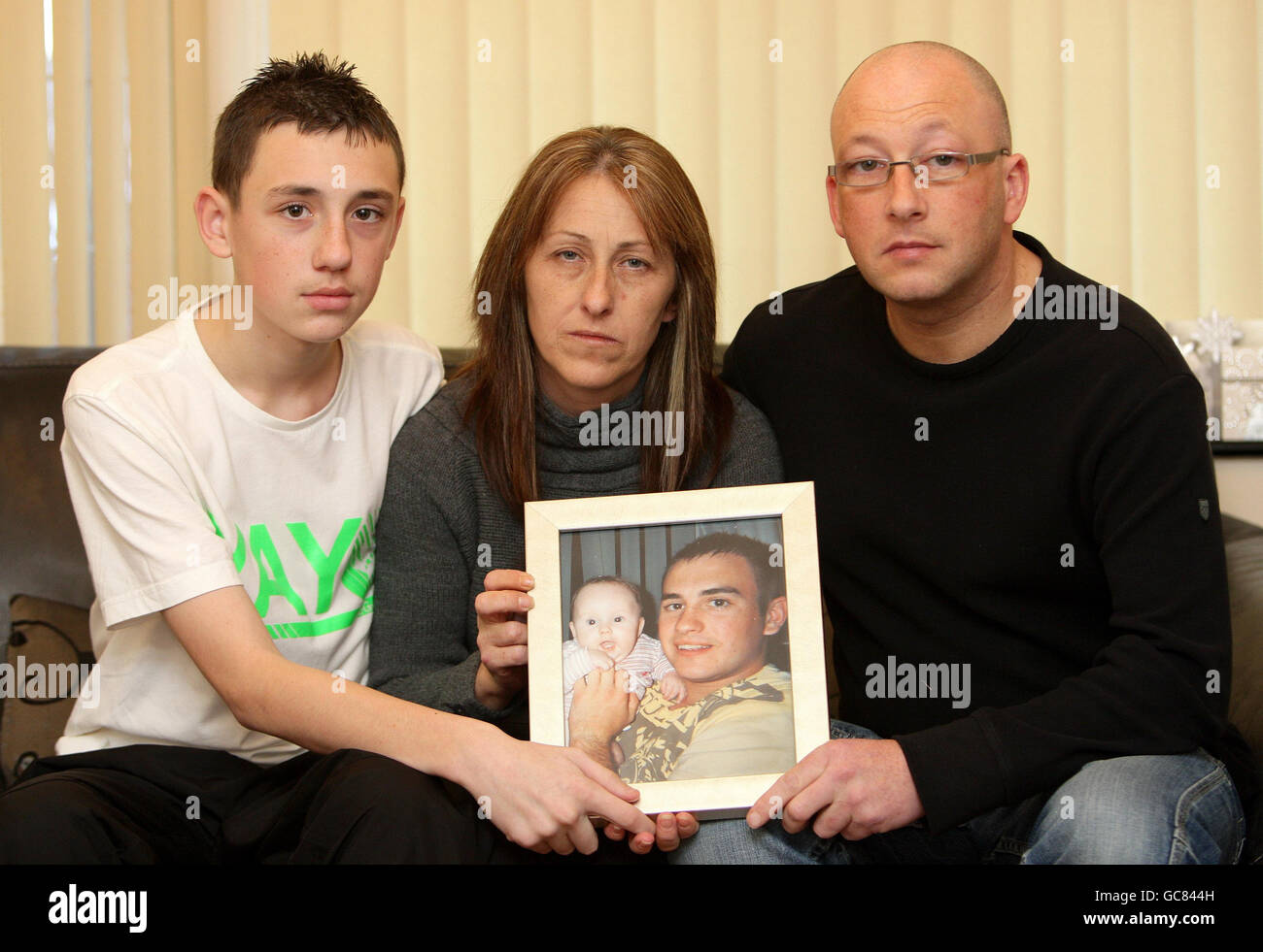 The family of the late Lance Corporal David Kirkness, (left to right ...