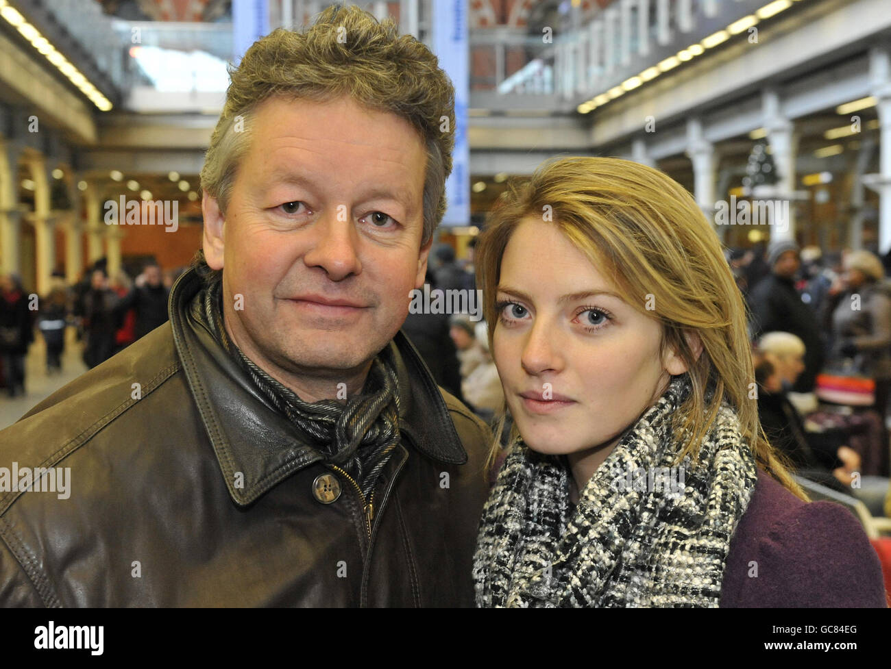 David Taylor greets his daughter Jessica at St Pancras Station in ...