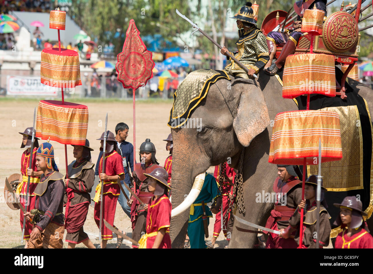 the big Elephant show in the Stadium at the Elephant Round-up Festival ...