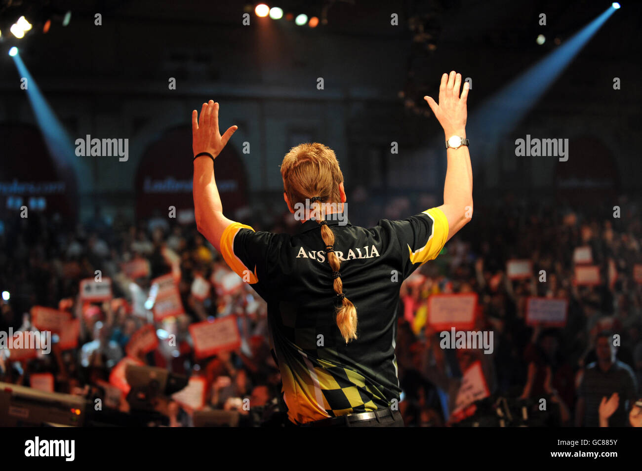 Simon Whitlock arrives for the Final during the Ladbrokes.com World ...