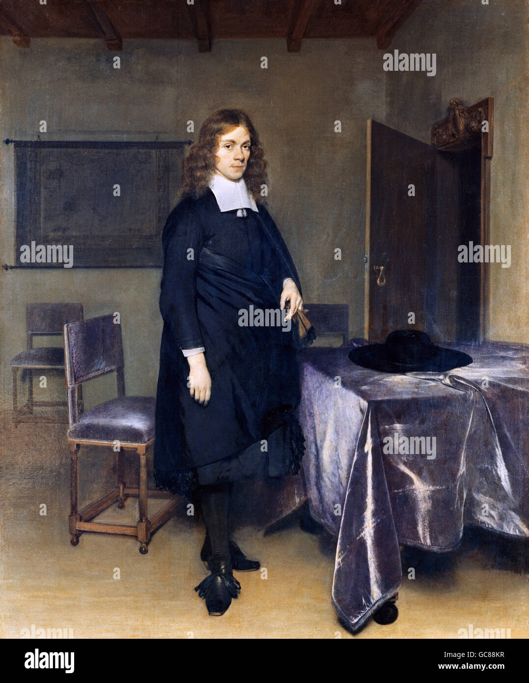 fine arts, Terborch, Gerard (1617 - 1681), painting, picture of a man ...