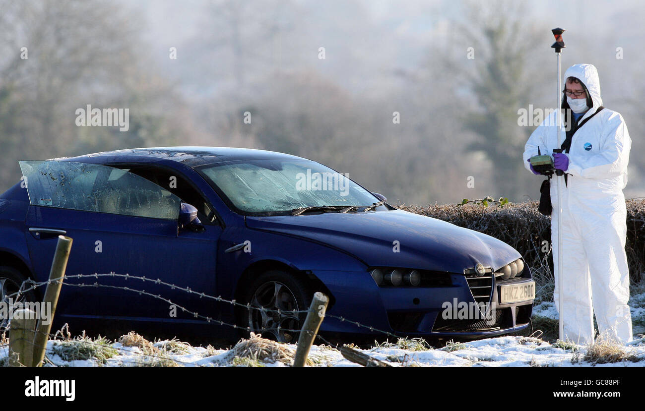 Police officer injured in car bomb Stock Photo - Alamy