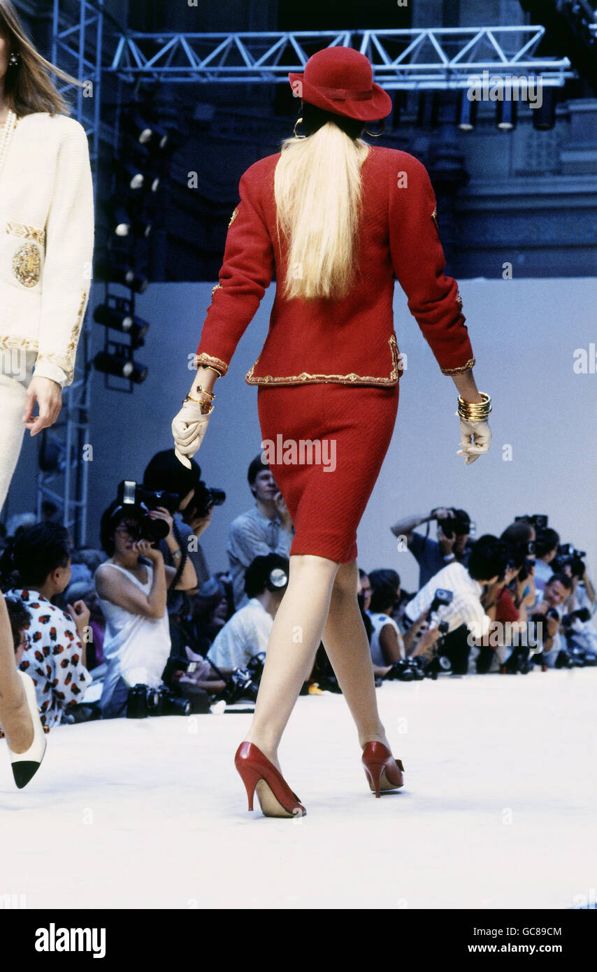 fashion, 1980s, mannequin, full length, wearing costume, catwalk ...