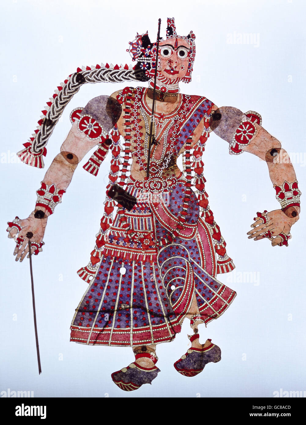 theatre, shadow play, India, princess, vellum cut, Mysore, 19th century ...