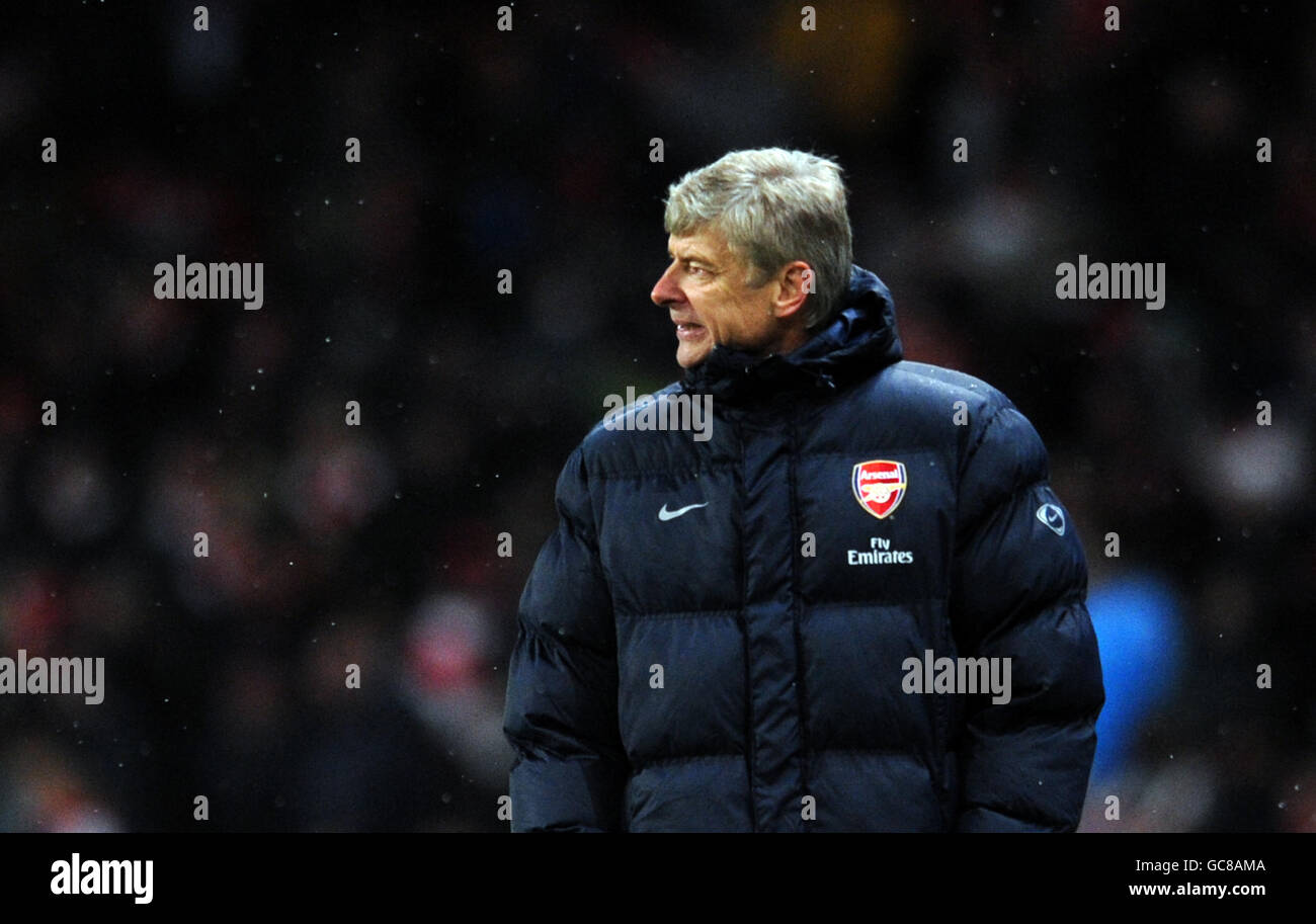 Arsenal manager Arsene Wenger during the Barclays Premier League match ...