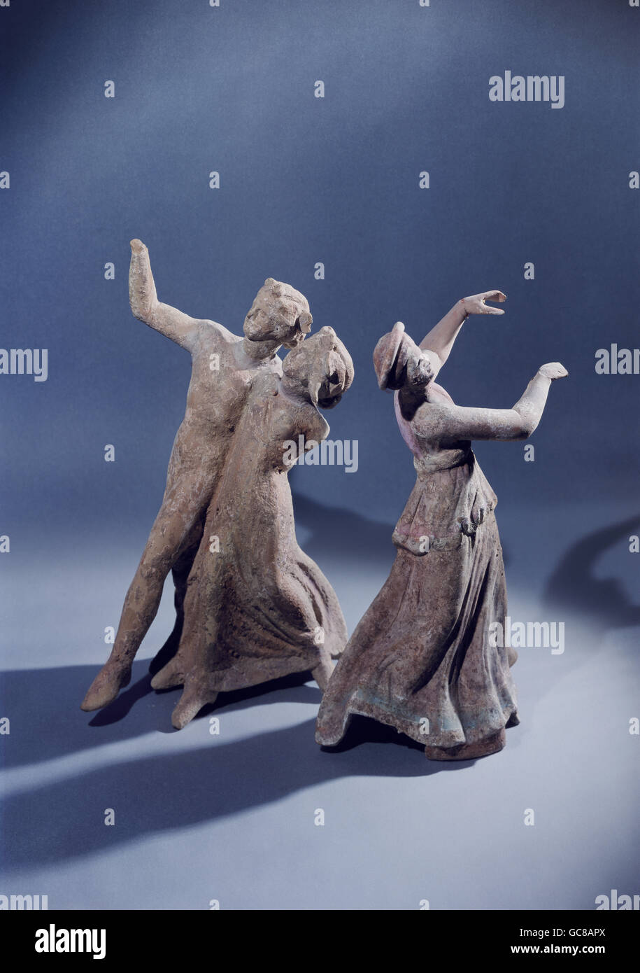 fine arts, ancient world, sculpture, dancers, terracotta, 3rd/2nd ...