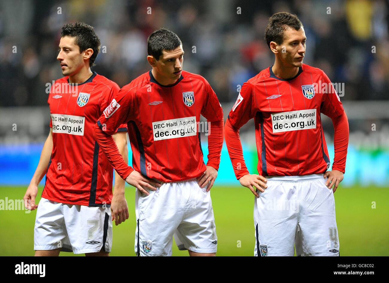 (left-right) West Bromwich Albion's Robert Koren, Graham Dorrans and ...