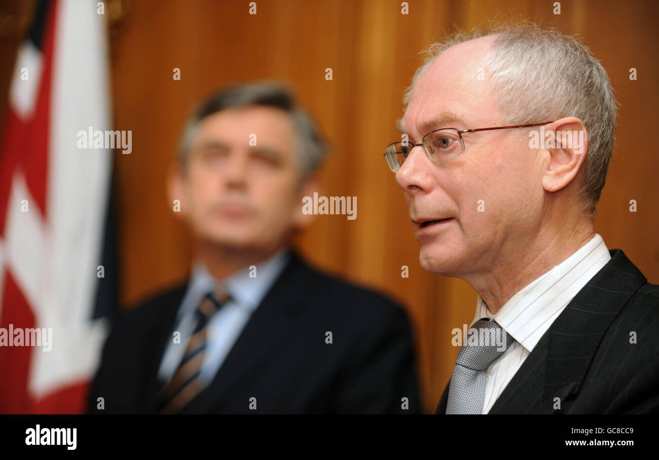 Gordon Brown meets with Herman van Rompuy Stock Photo - Alamy