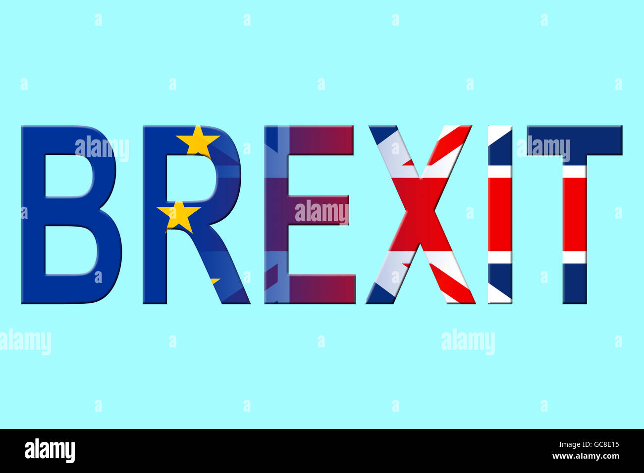 Brexit Word Indicating Britain Leave Referendum And Uk Stock Photo - Alamy