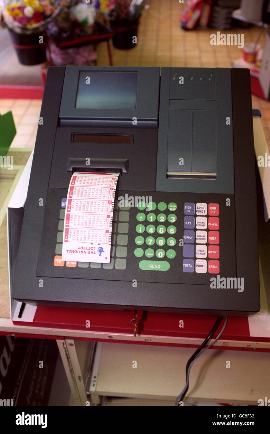 National Lottery Terminal Stock Photo - Alamy
