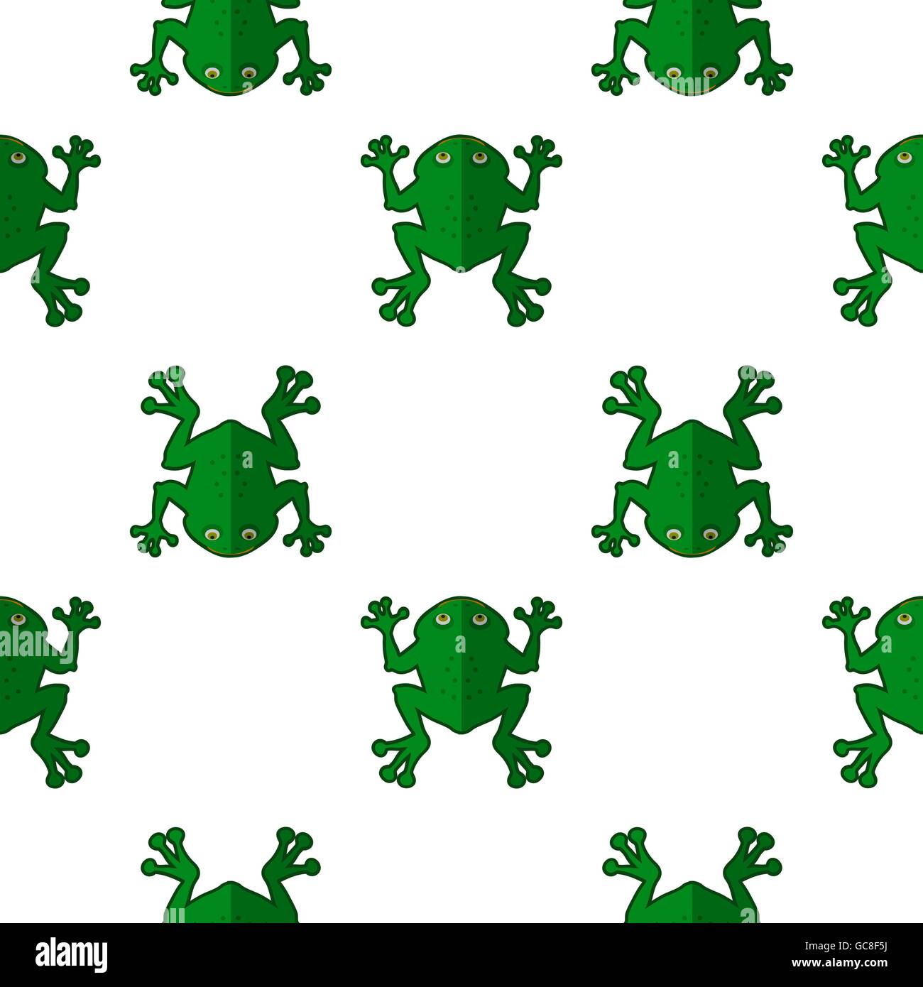 Seamless cartoon frog pattern Cut Out Stock Images & Pictures - Alamy