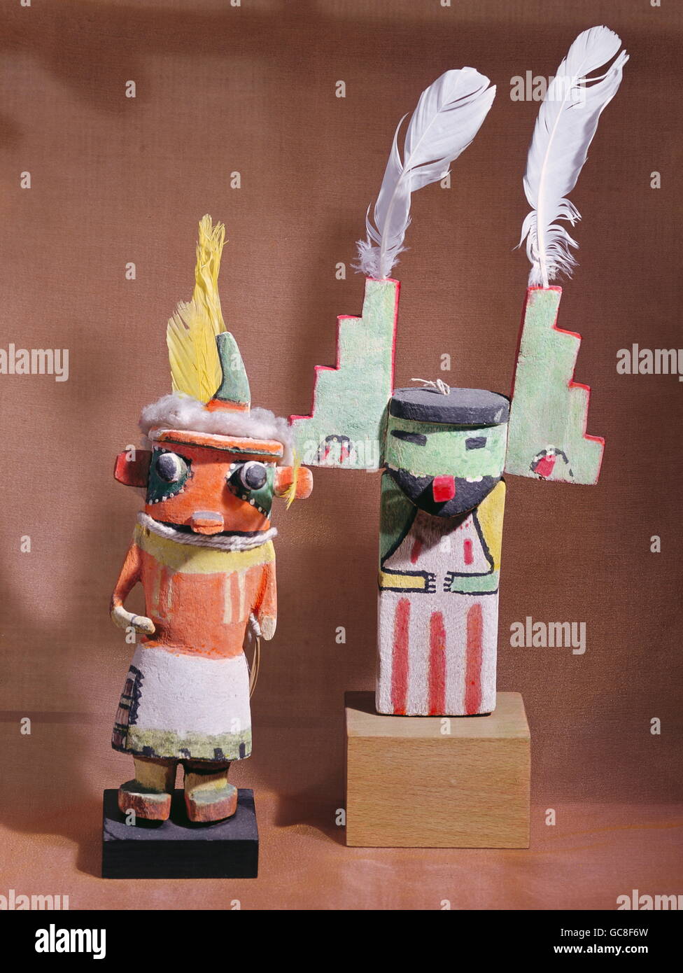 fine arts, Northern Amerika, sculpture, Hopi cult figures, male and ...