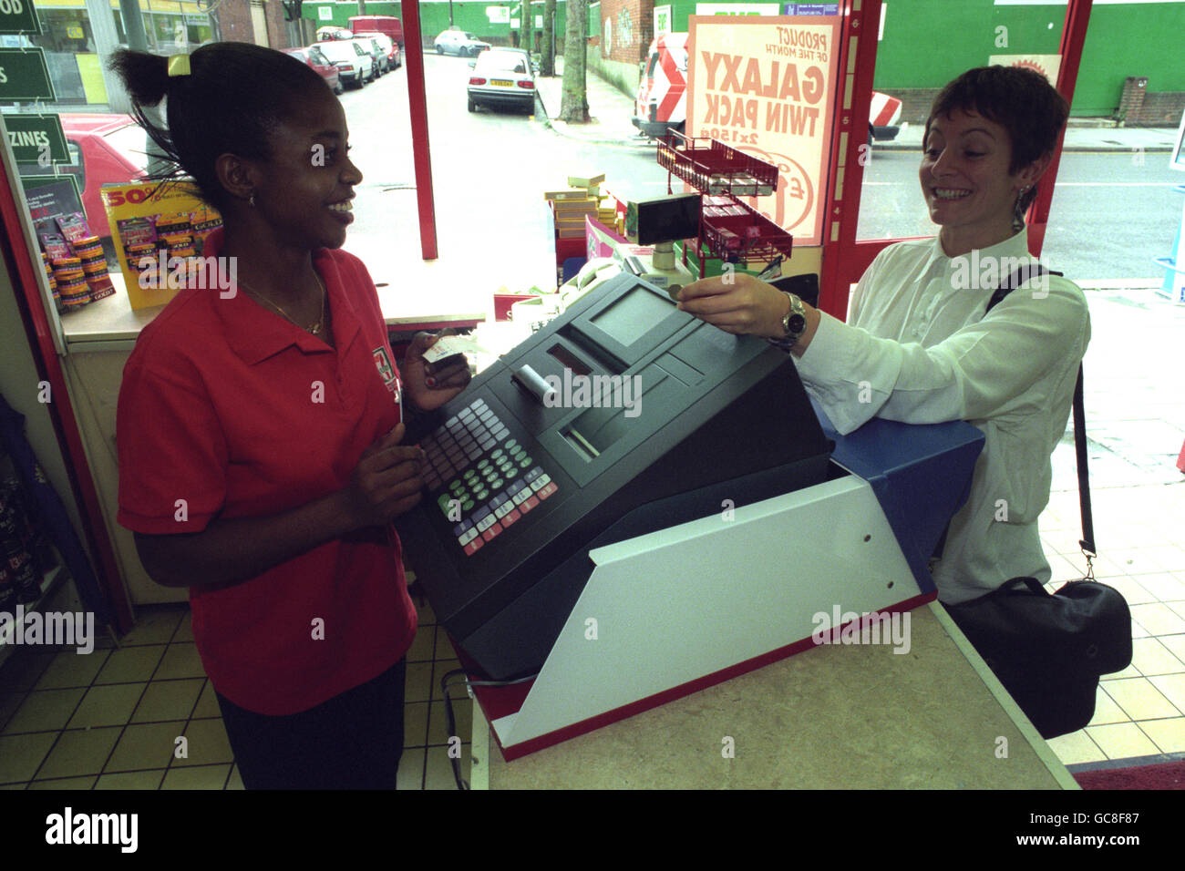 Tests the new national lottery terminal hi-res stock photography and ...