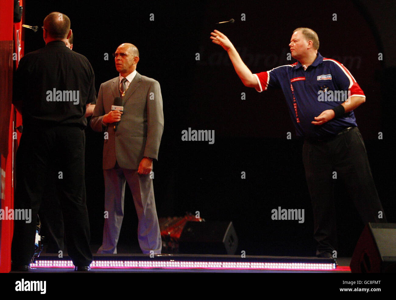 The dartboard during the world darts championship at alexandra palace ...