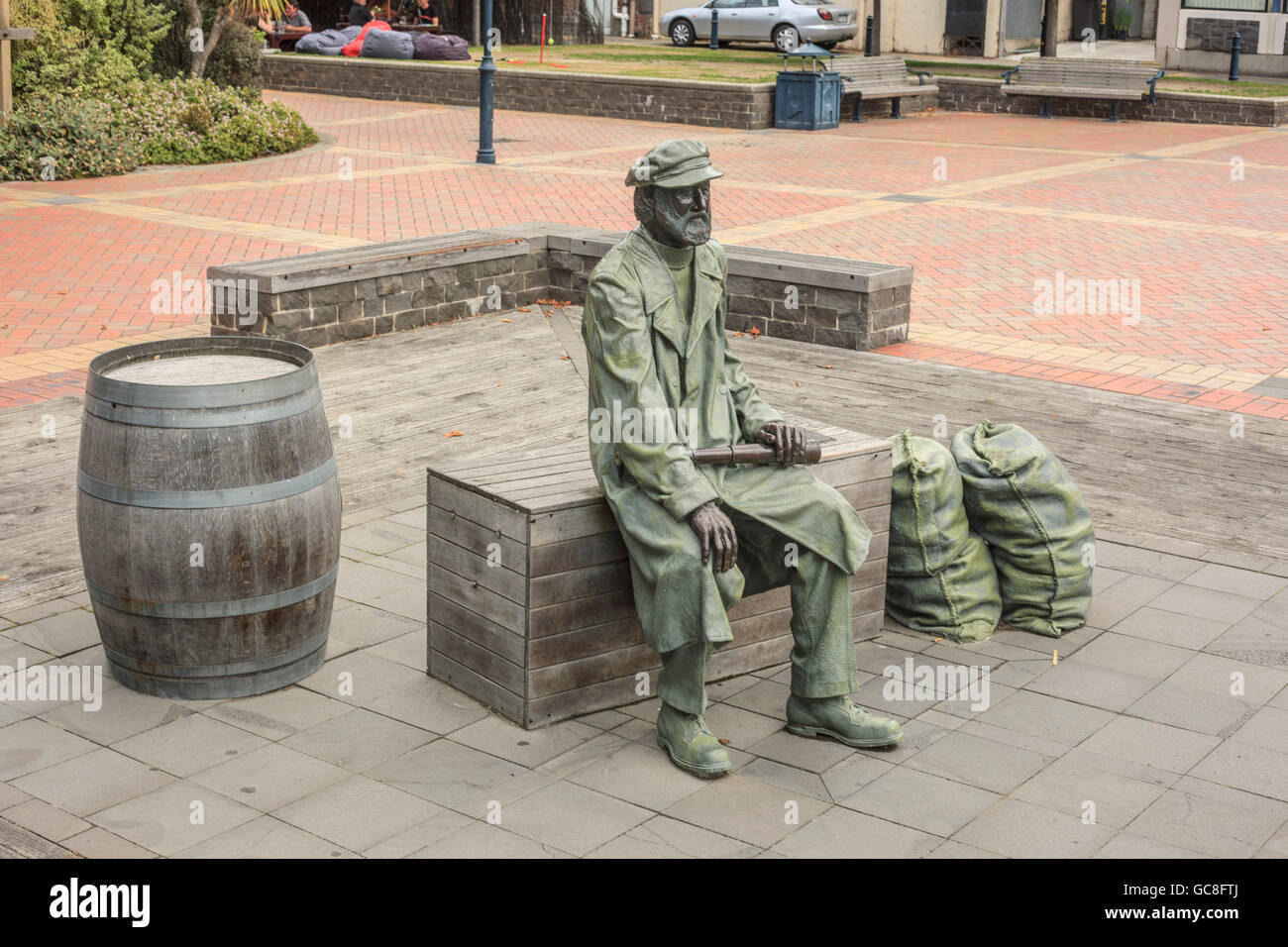 Captain Henry Cain statue, The Old Landing Service Building, George ...