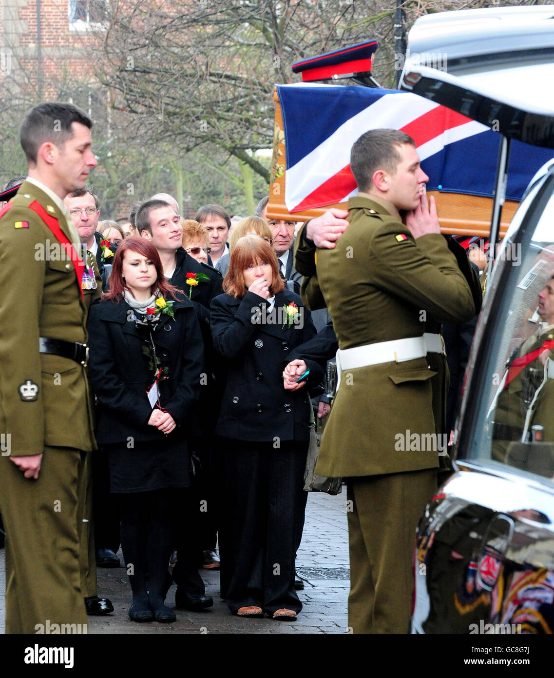 Lance Corporal Adam Drane funeral Stock Photo - Alamy