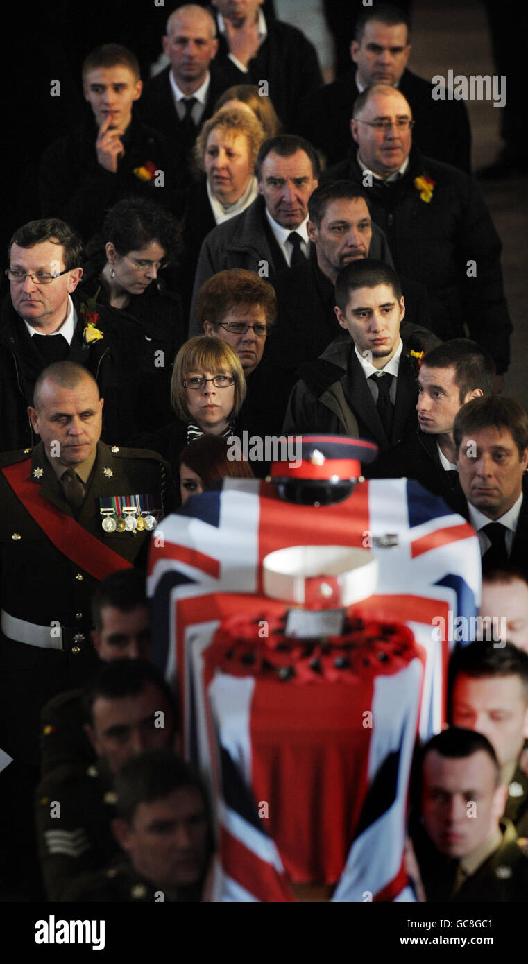 Lance Corporal Adam Drane funeral Stock Photo - Alamy