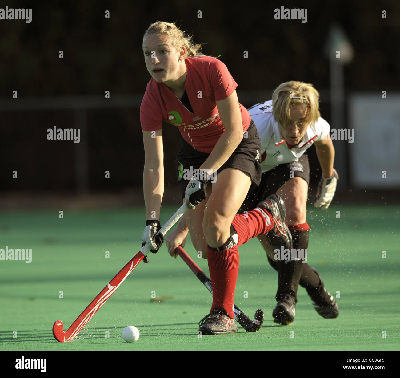 Canterbury's Susie Rowe challenges with Bowdon's Tina Cullen during ...