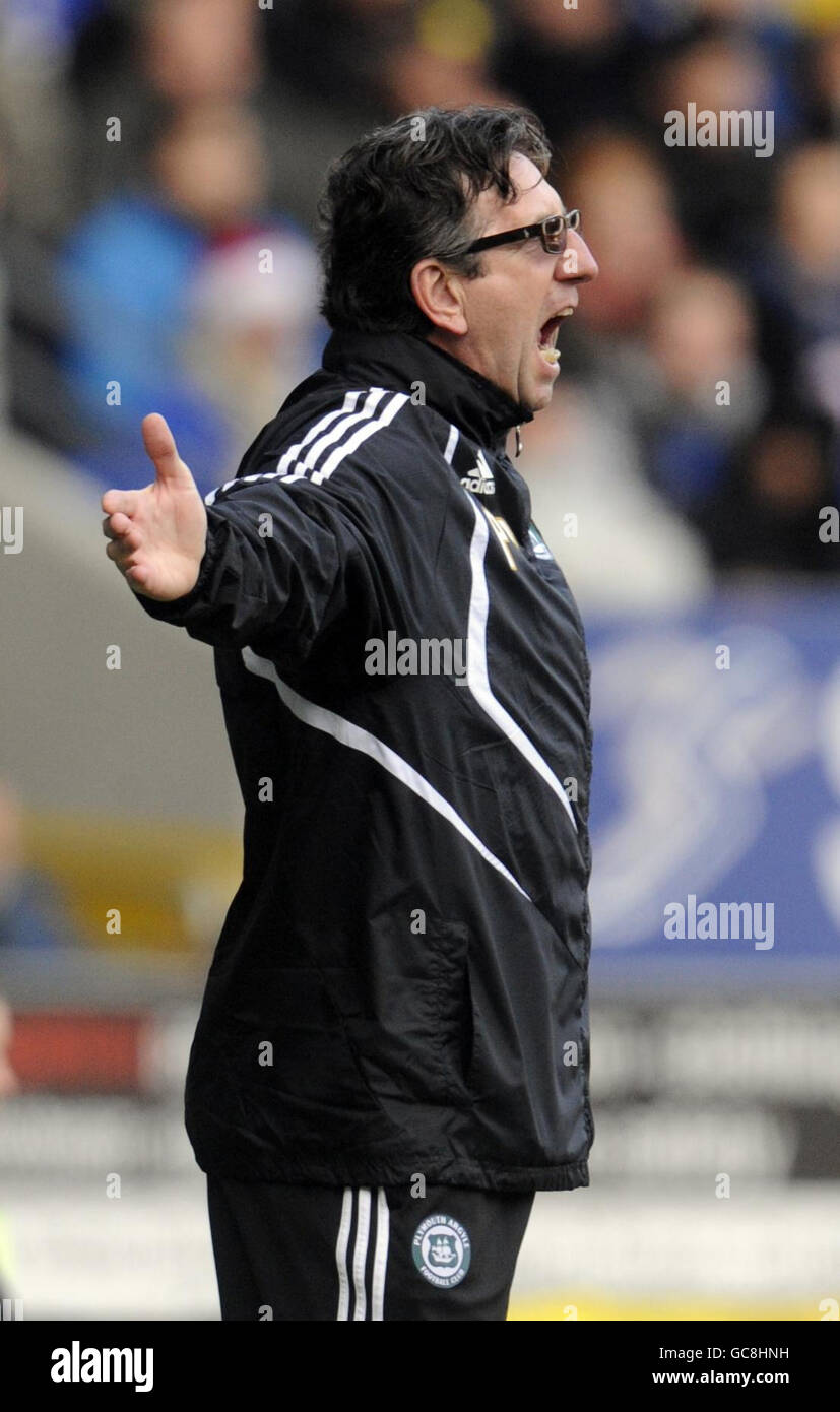 Plymouth Argyle manager Paul Mariner during the Coca-Cola Football ...