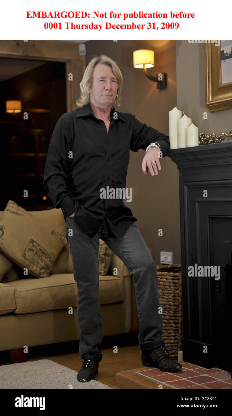 Status Quo's Rick Parfitt at his home in Wiltshire after it was ...