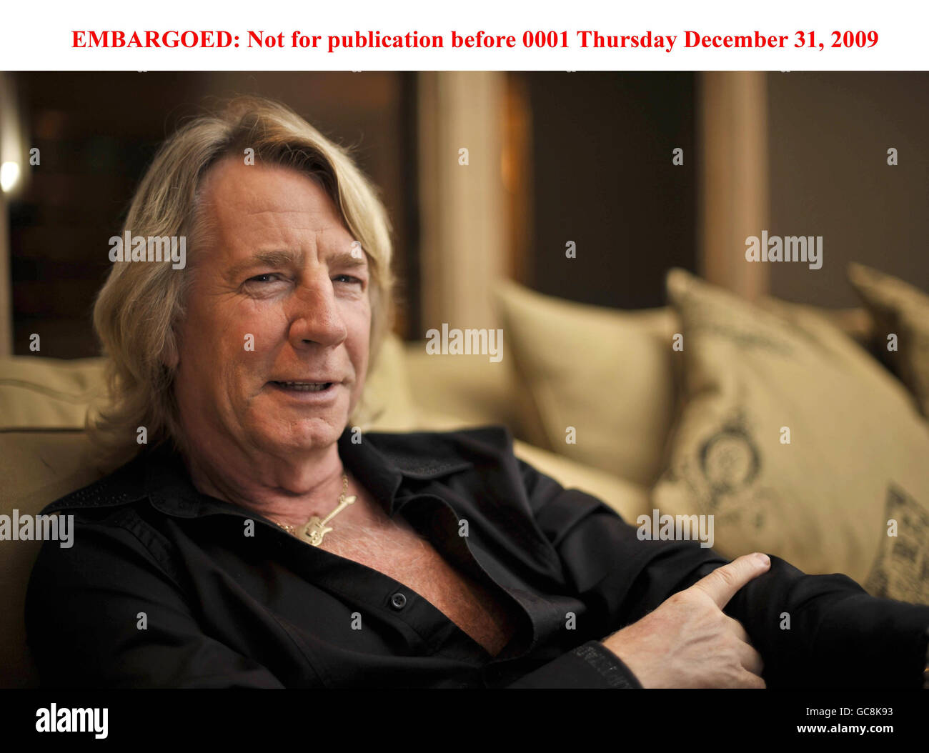 Status Quo's Rick Parfitt at his home in Wiltshire after it was ...