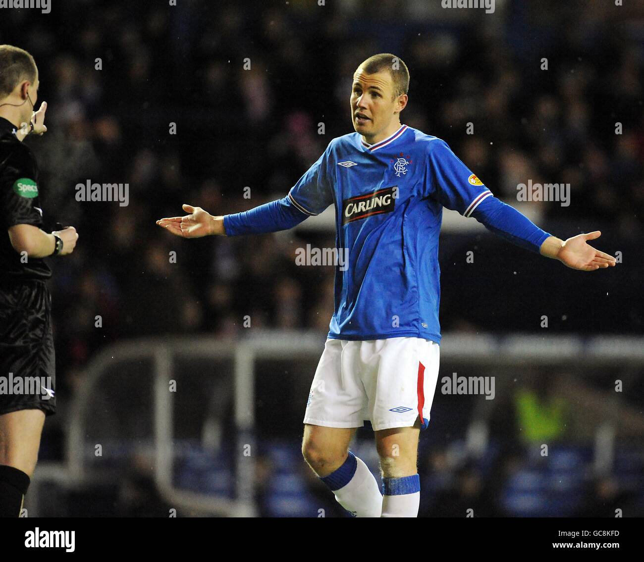 Rangers kenny miller right questions referee hi-res stock photography ...