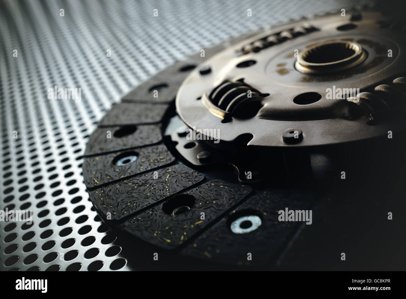 Car clutch on a metal surface Stock Photo - Alamy