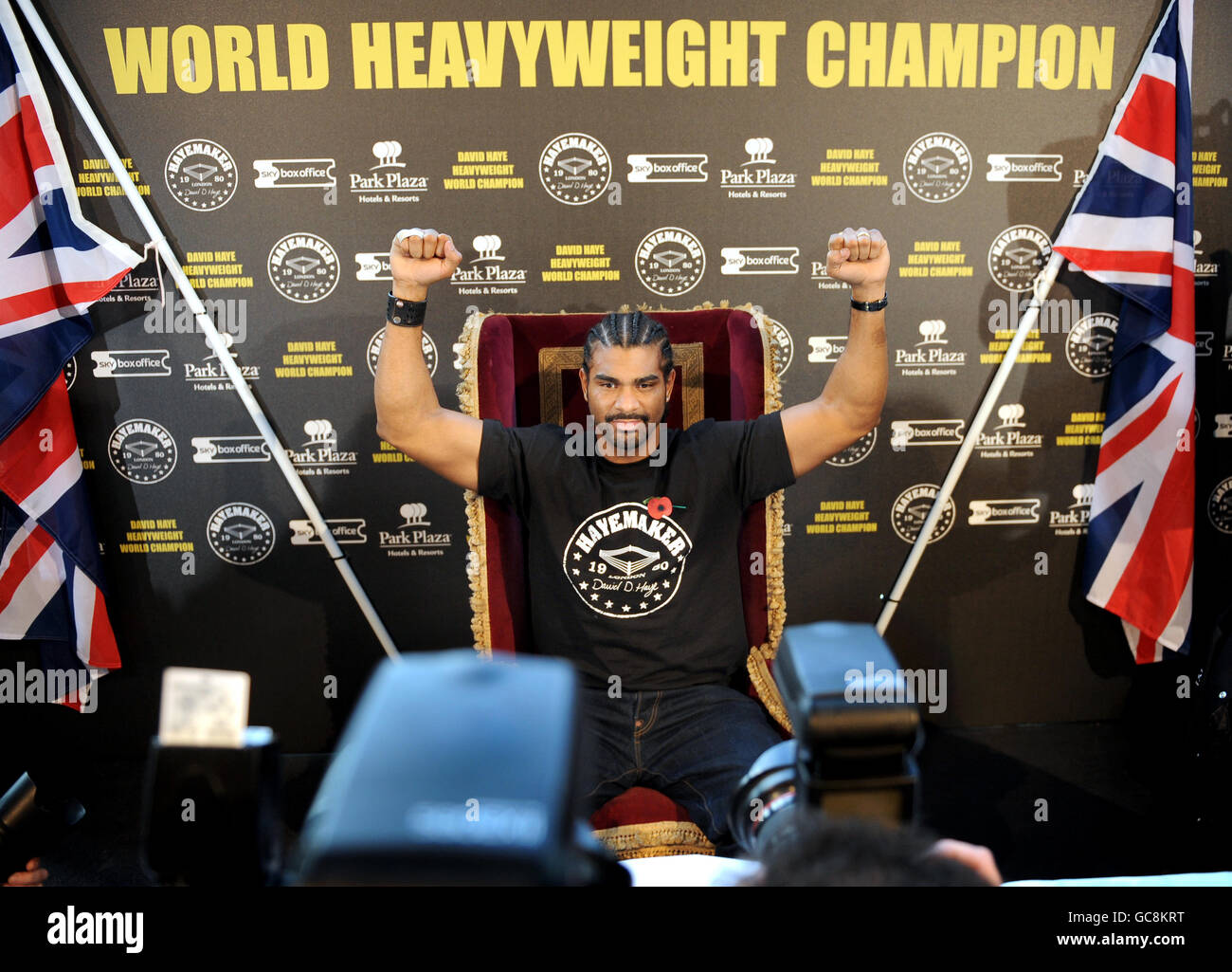 World Heavyweight Champion David Haye attends a press conference at the ...