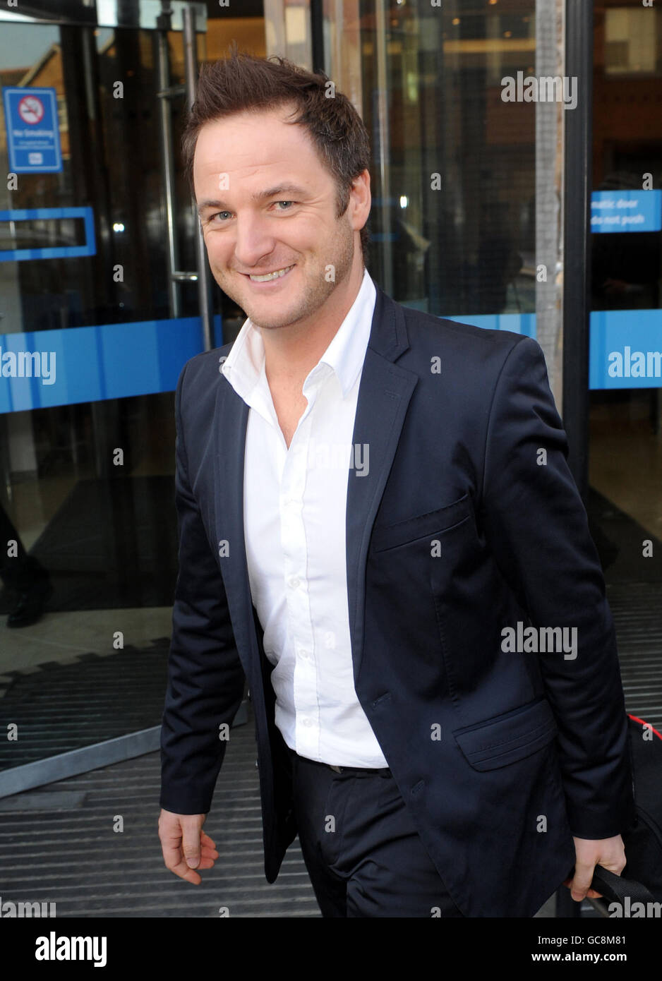 Mikey Graham leaves the launch of Dancing on Ice at the London ...