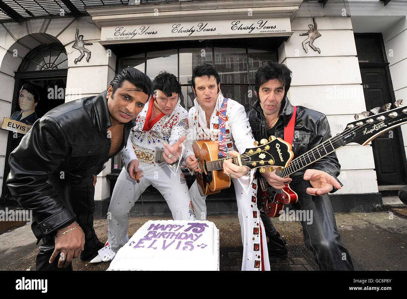 Elvis Presleys 75th Birthday Celebration High Resolution Stock ...