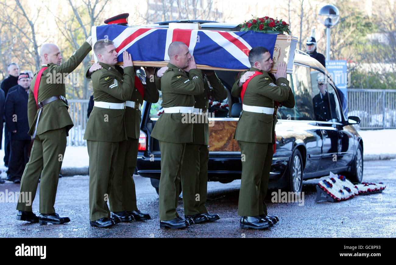 The coffin of Corporal Simon Hornby, from 2nd Battalion The Duke of ...