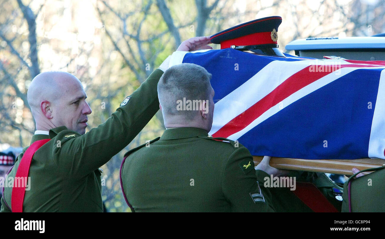 Funeral of Corporal Simon Hornby Stock Photo - Alamy