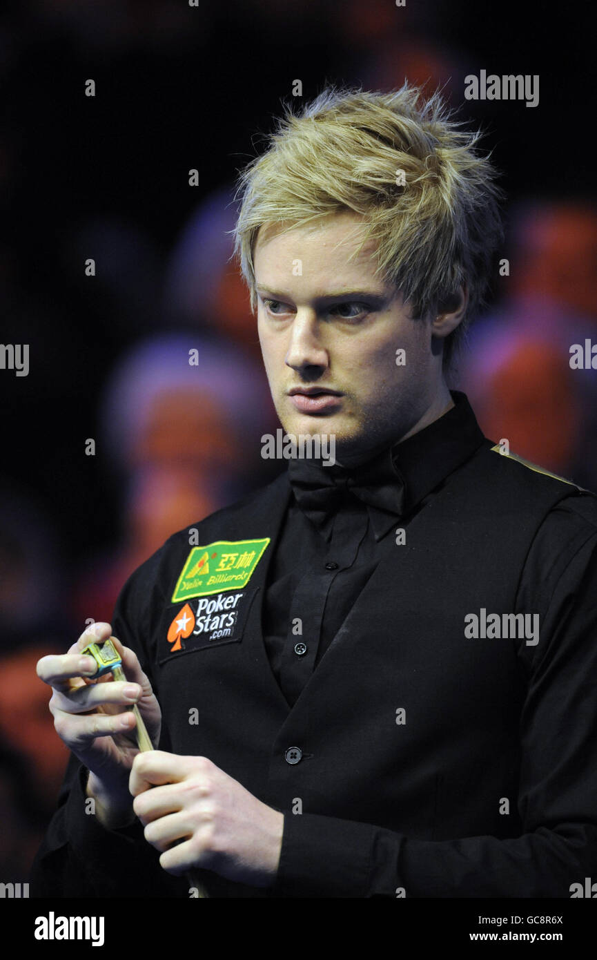 Neil Robertson in action during the The Masters at Wembley Arena ...