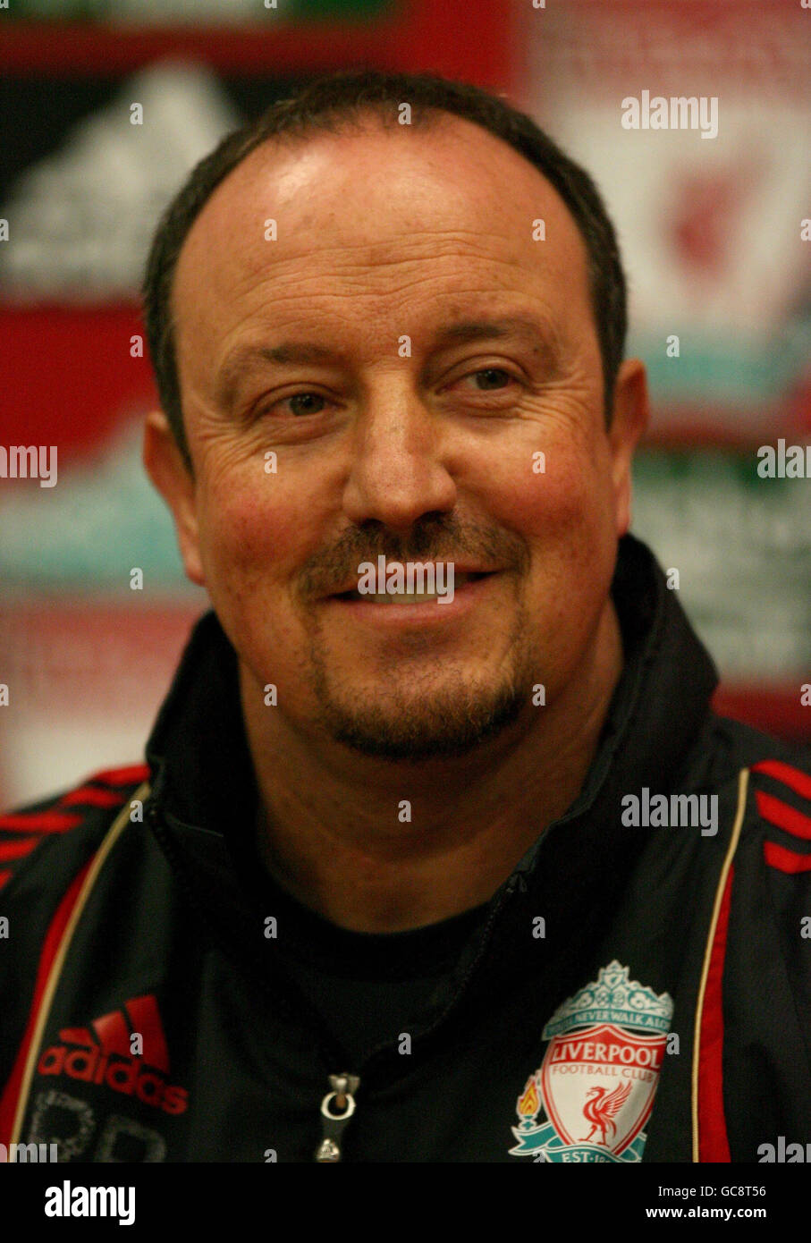 Liverpool manager Rafael Benitez during a press conference with new ...
