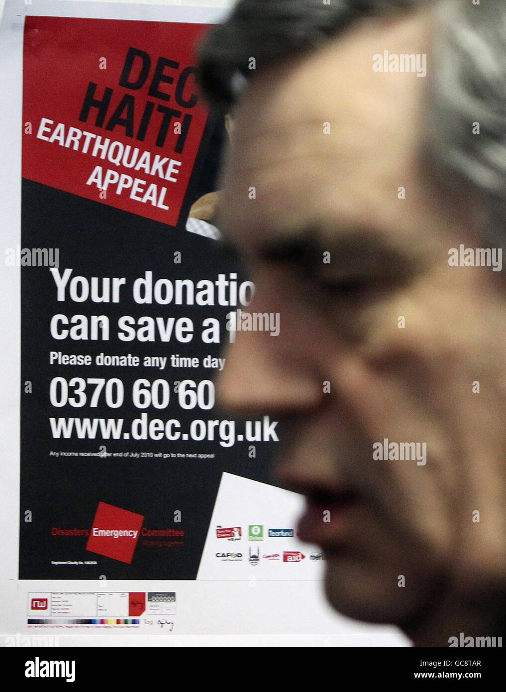 Brown visits Disasters Emergency Committee Stock Photo - Alamy