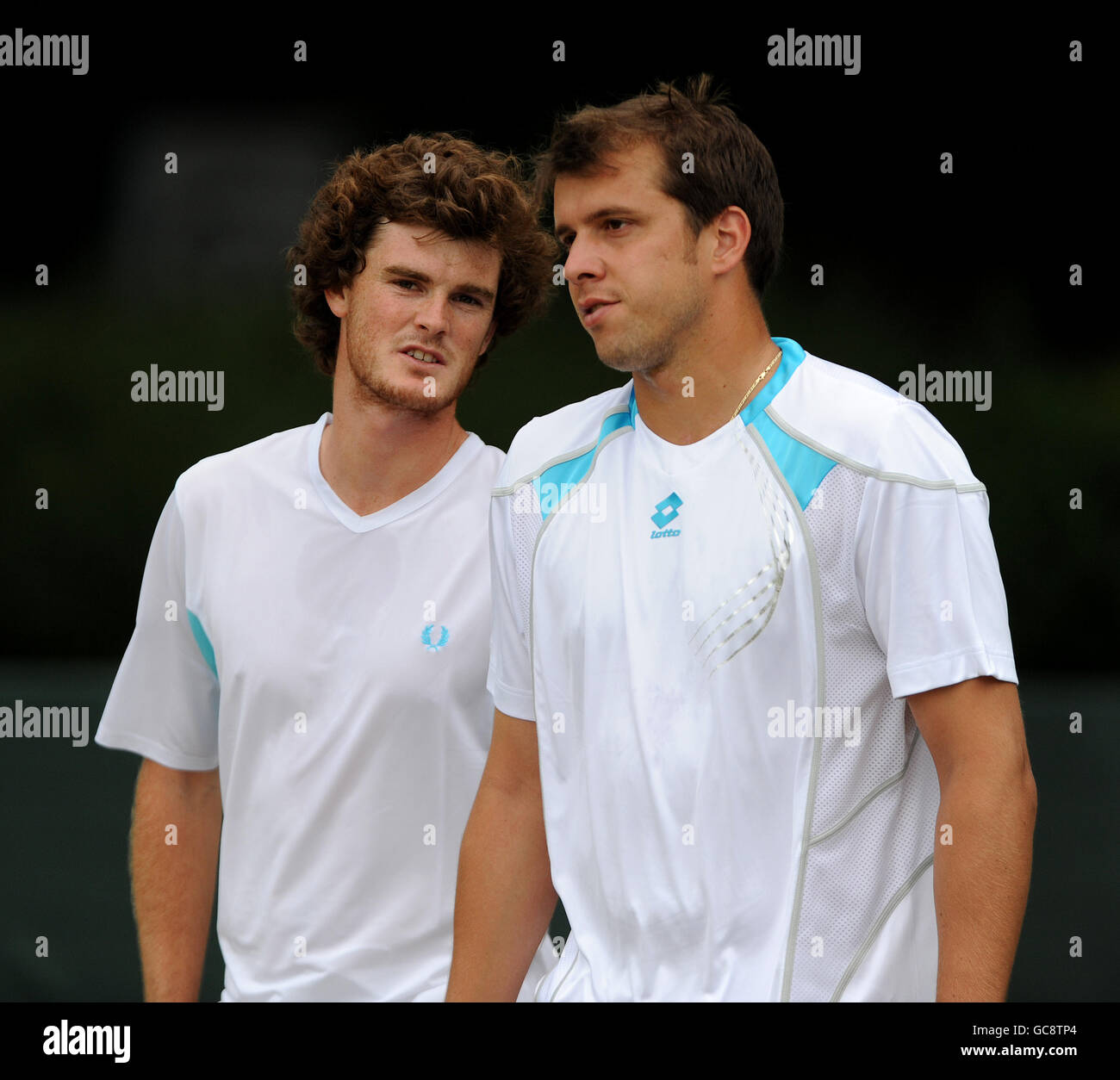 Great Britain's Jamie Murray (left) and his doubles partner Luvxembourg ...