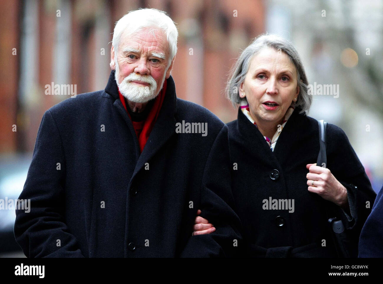 Tony Booth and his wife Steph leave the Manchester Tribunal office. The ...