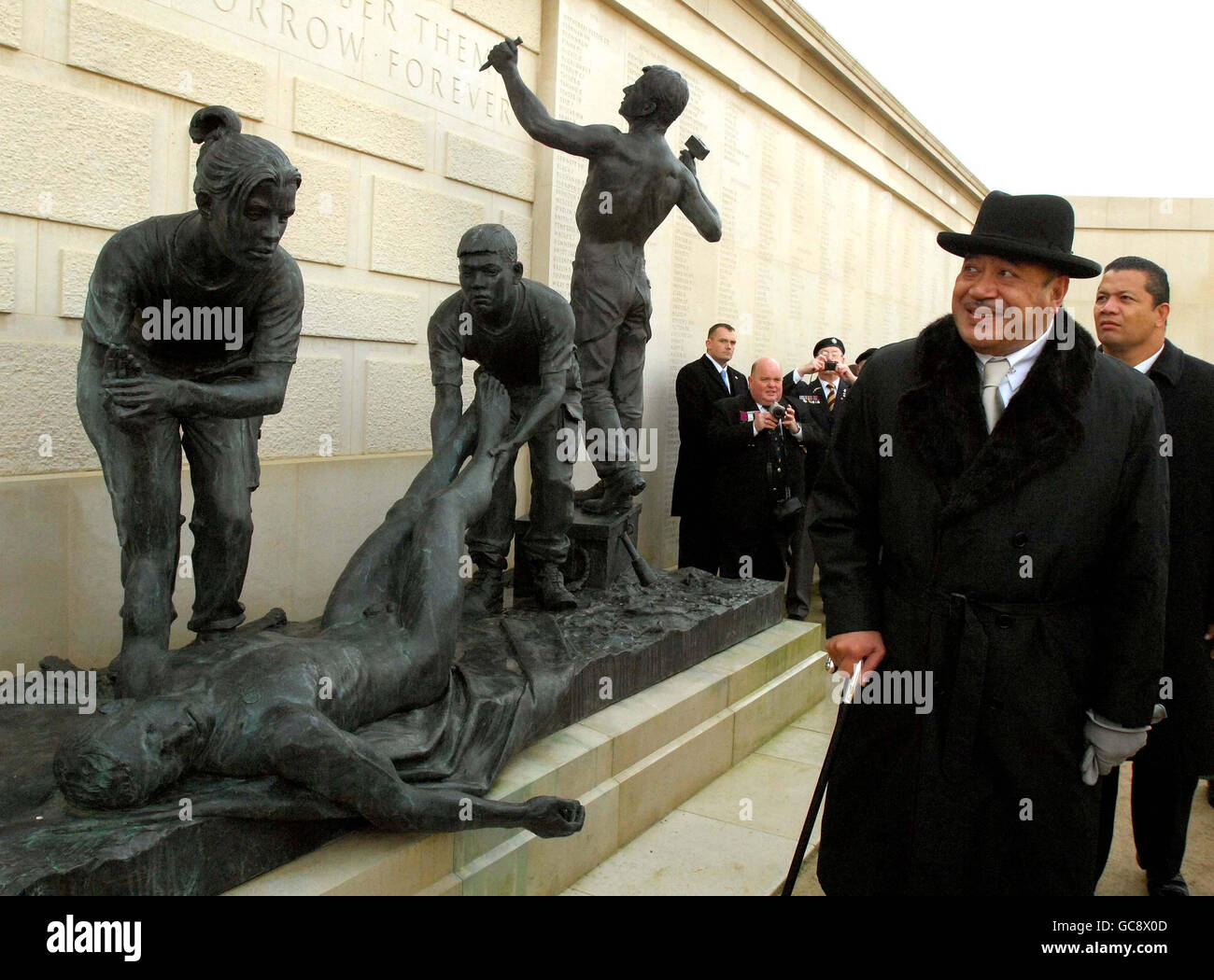 His Majesty The King of Tonga, King Taufa'ahau Tupou V, during a tour ...