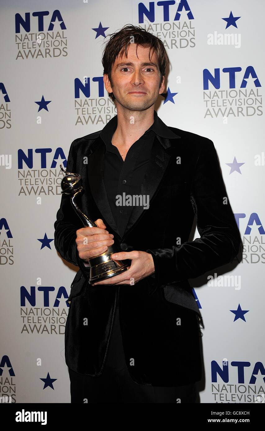David Tennant with his best drama performance award, at the National ...