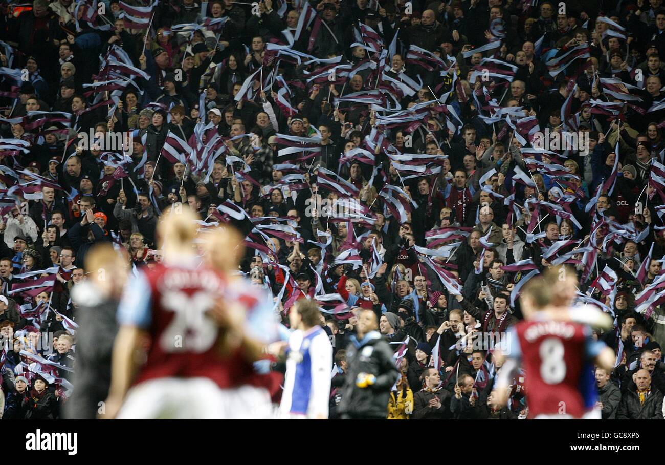 Aston villa fans celebrate in stands hi-res stock photography and ...