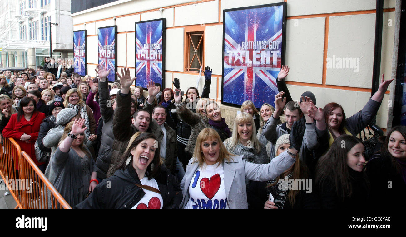 'Britain's Got Talent' auditions - Manchester. People queue outside the ...