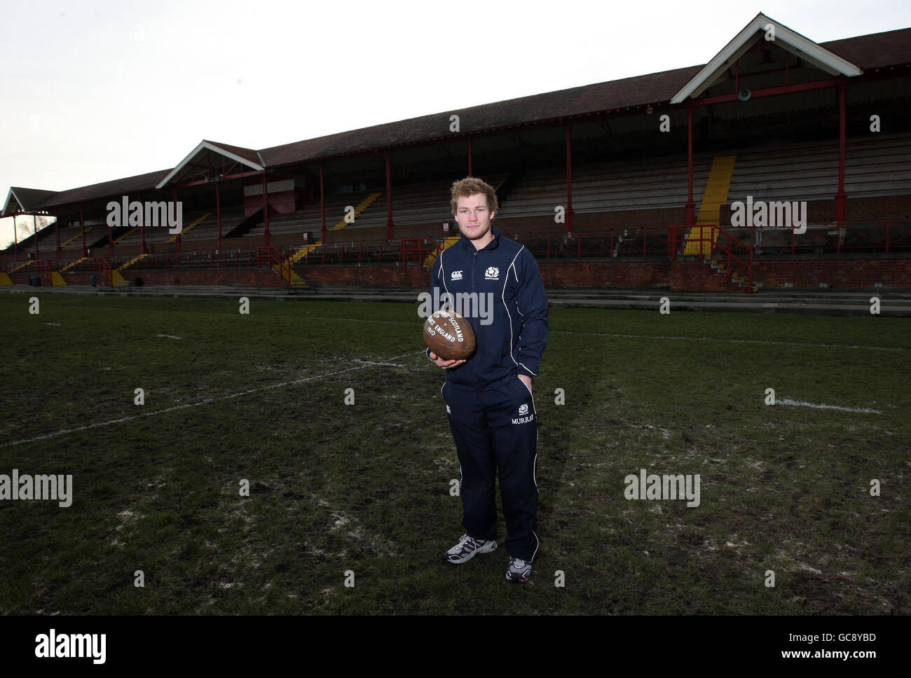 Edinburgh and Scotland's Ross Rennie poses for the media during the ...