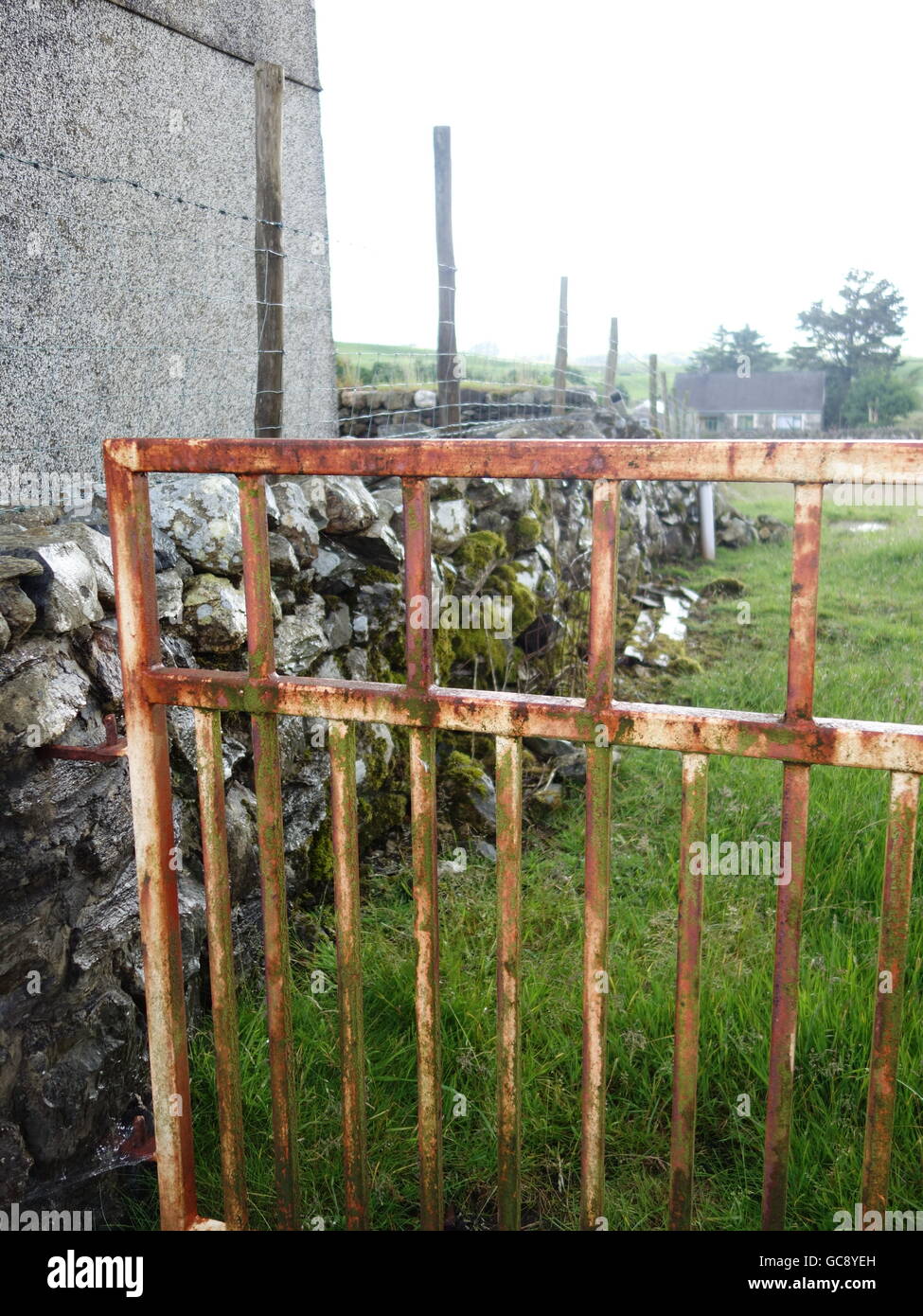 An old rusty farm gate Stock Photo - Alamy