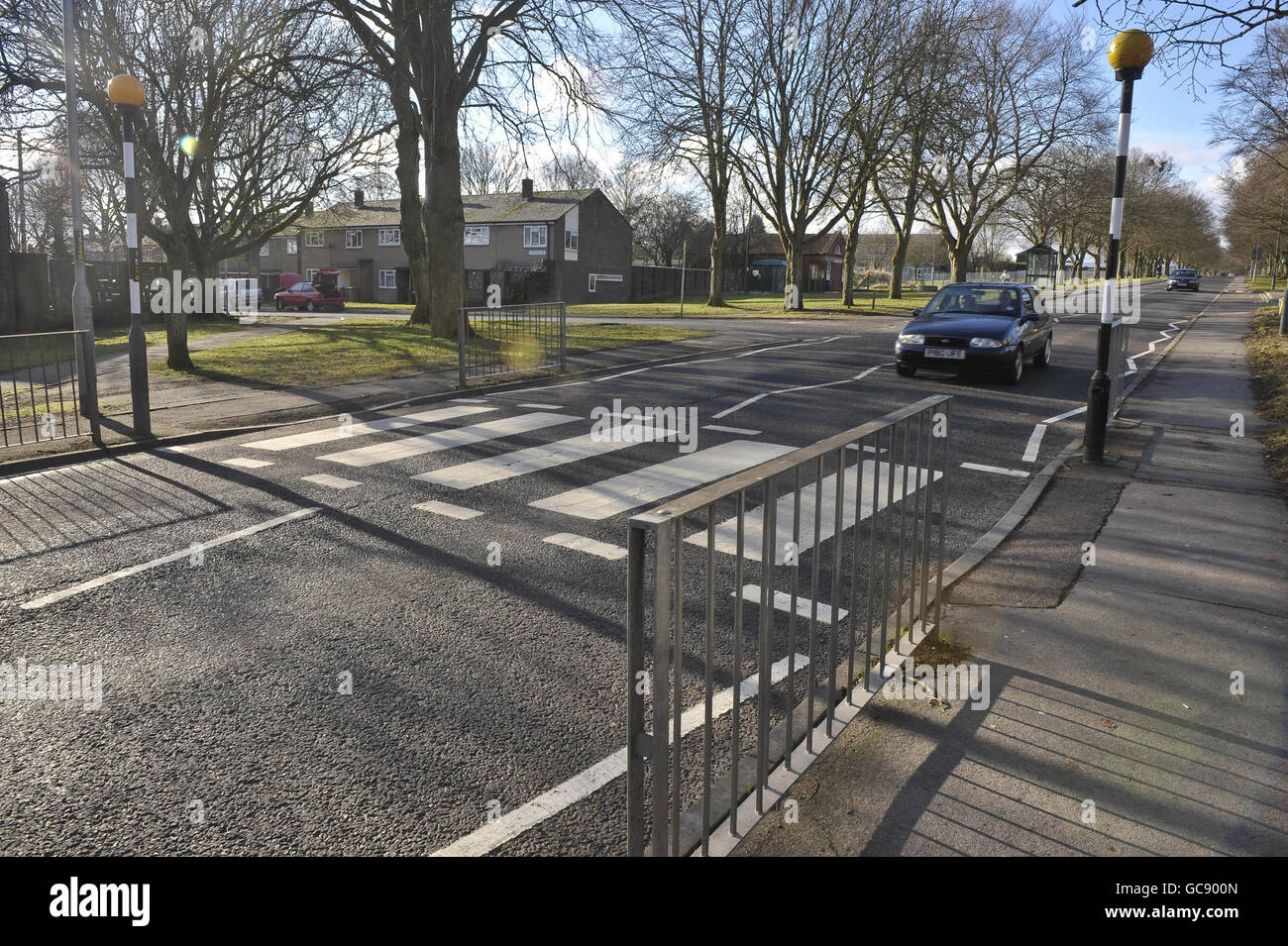 A pedestrian crossing on on The Packway, near Alanbrooke Road in ...