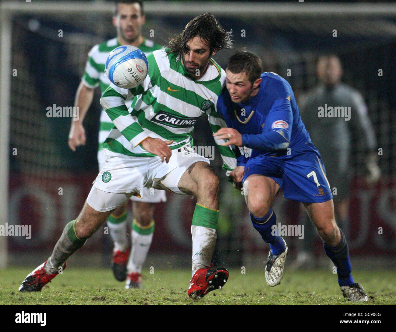 Celtic's Georgios Samaras and St Johnstone's Chris Millar (right ...