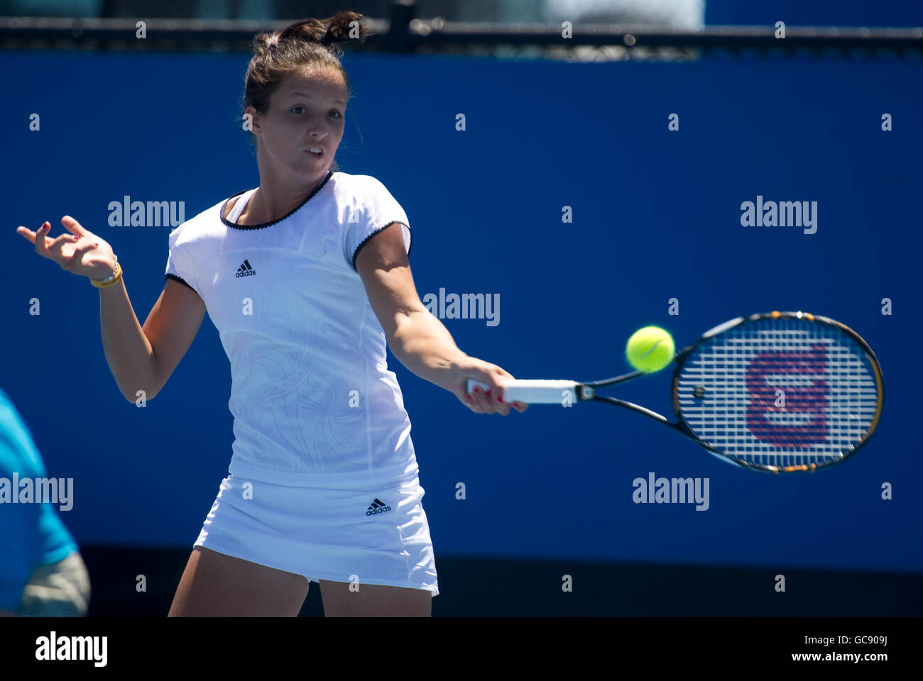 Laura Robson in action during The Australian Open at Melbourne Park at ...