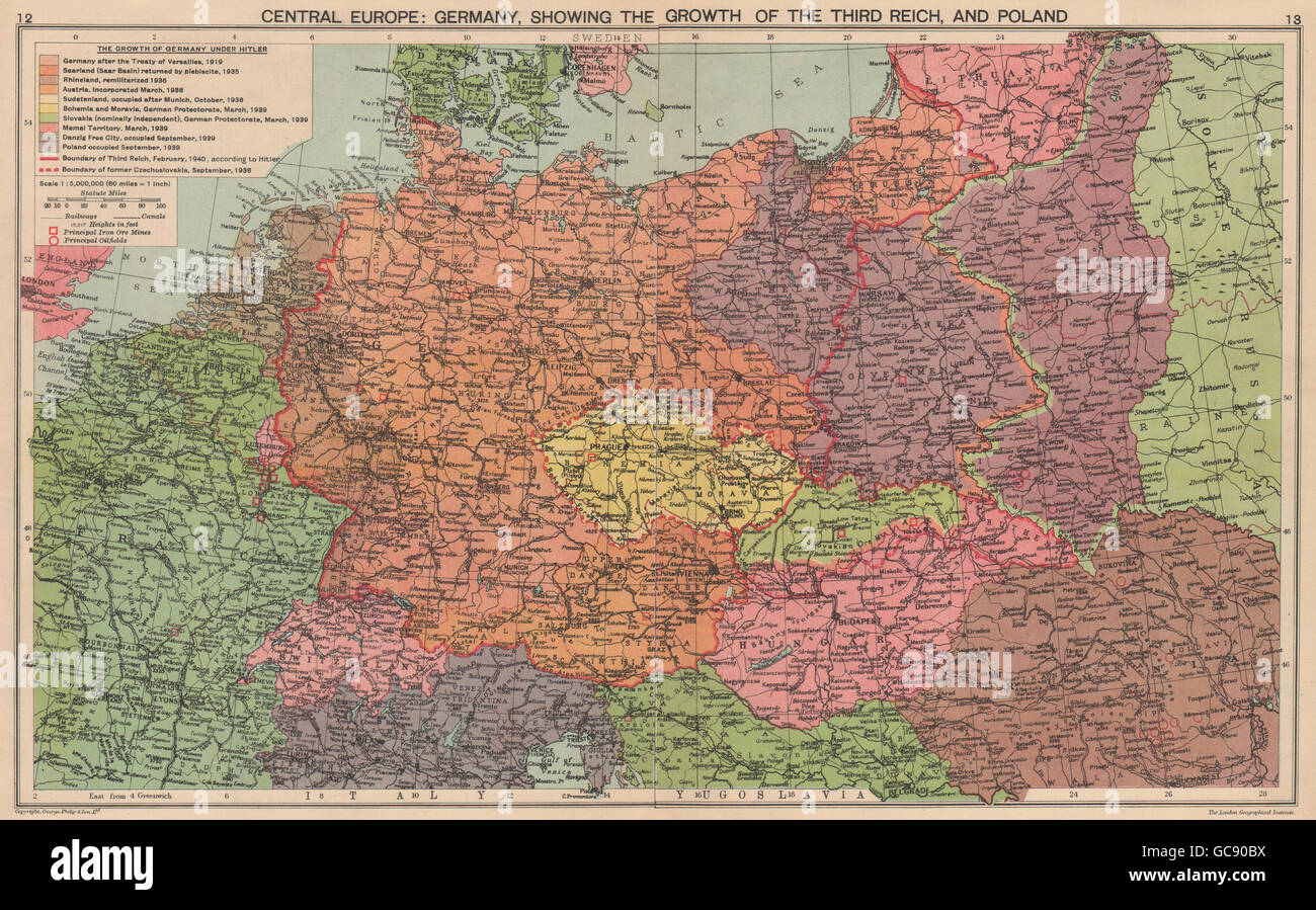 Nazi germany map High Resolution Stock Photography and Images - Alamy
