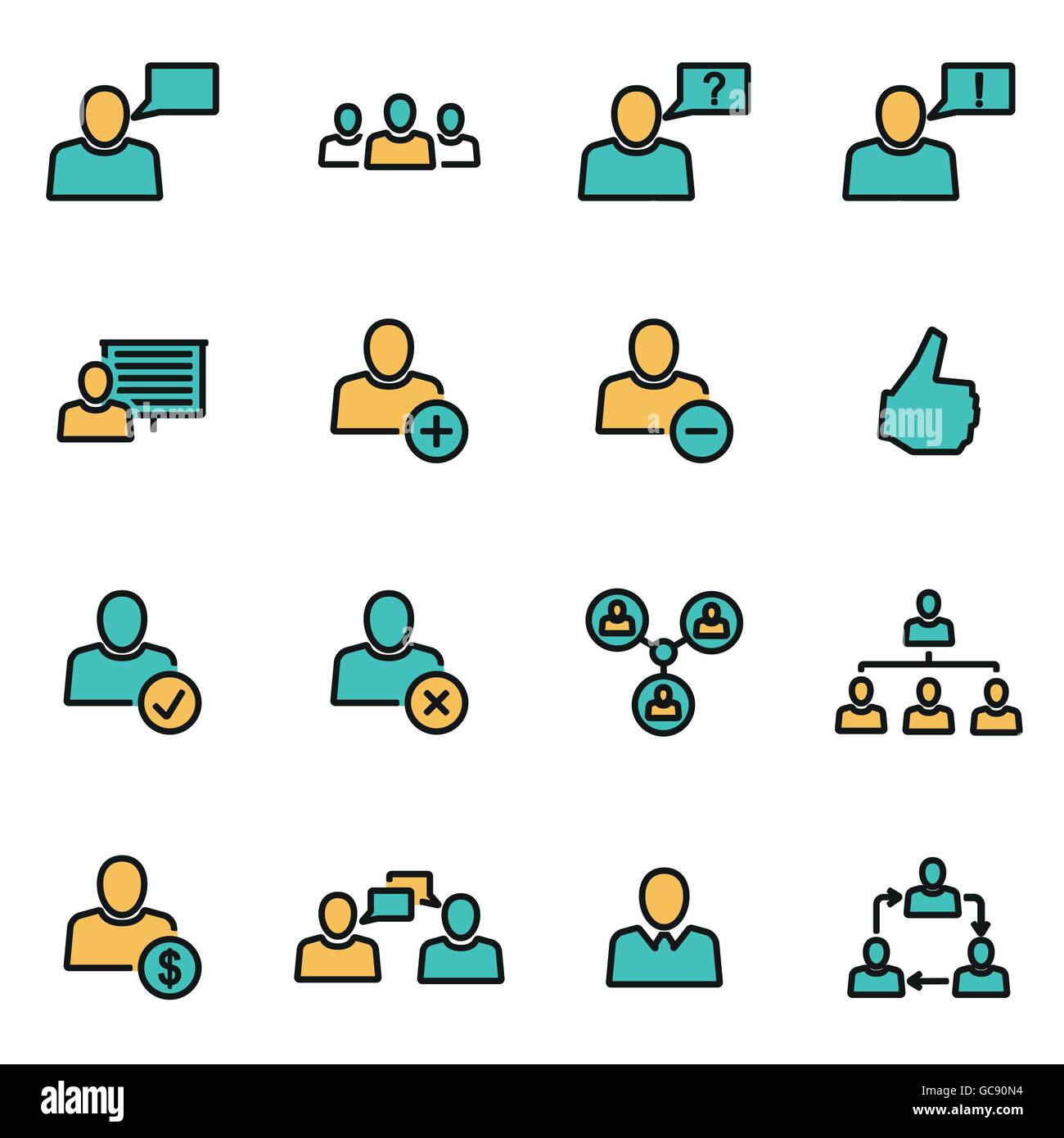 People icons pack hi-res stock photography and images - Alamy