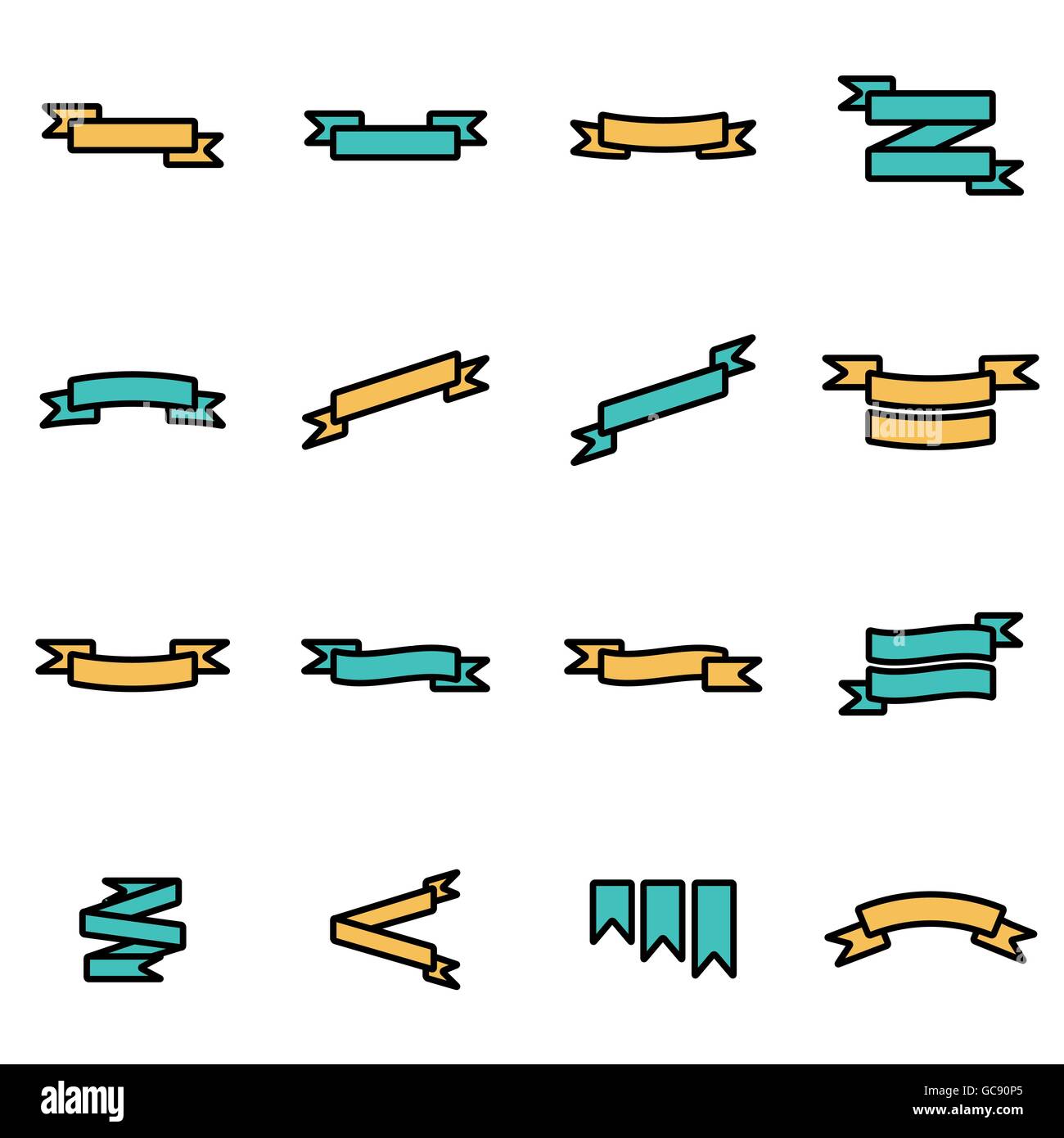 Trendy flat line icon pack for designers and developers. Vector line ...
